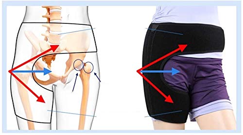 YUESFZ Compression Brace for Hip, Sciatica Nerve Pain Relief, Injury Strap for Pulled Muscle Strain, Hip Dislocation Fixation Belt Hernia Belt (Size : Medium)