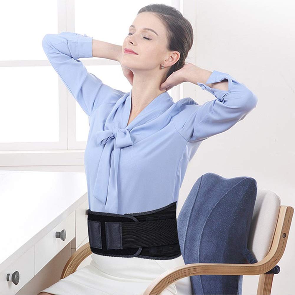 TANGIST Back Support Brace Self-heating Lower Lumbar Belt Pain Relief For Sciatica, Backache, Slipped Disc, Spinal Stenosis, Spine Injury (Size : XL)
