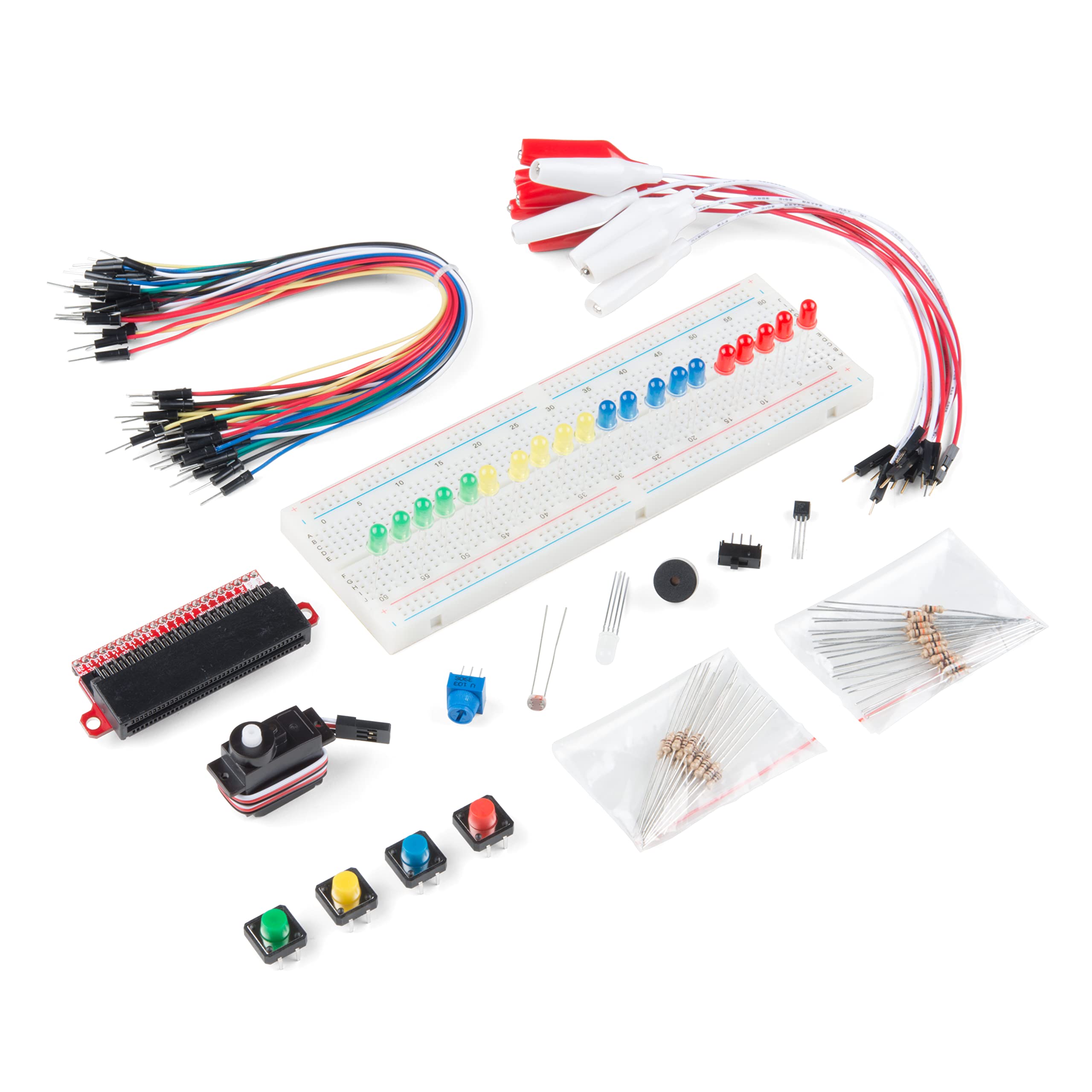 SparkFun Inventor's Kit Bridge Pack for Micro:bit v1 (not Included) Start Learning Programming Electronics Use for Education Classroom MakerSpace Library at Home Learning No Solder Eleven Experiments