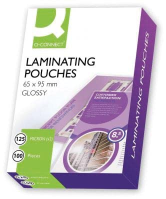 Q Connect 65x95mm 125 Micron Laminating Pouch (Pack of 100)