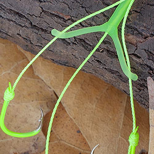 WRLRUILIAN Fishing Accessories 2 PCS Squid Fishing Group Anti-Winding Double Hook Finished Explosion Hook Spring Hook Hook Fishing Tools (Size : 10#)