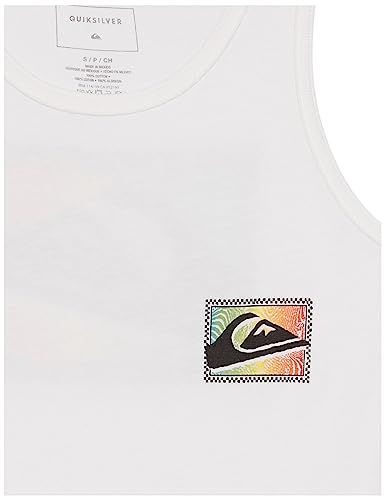 Quiksilver Boys' Gradient Prints Tank Tee Shirt, White, Large