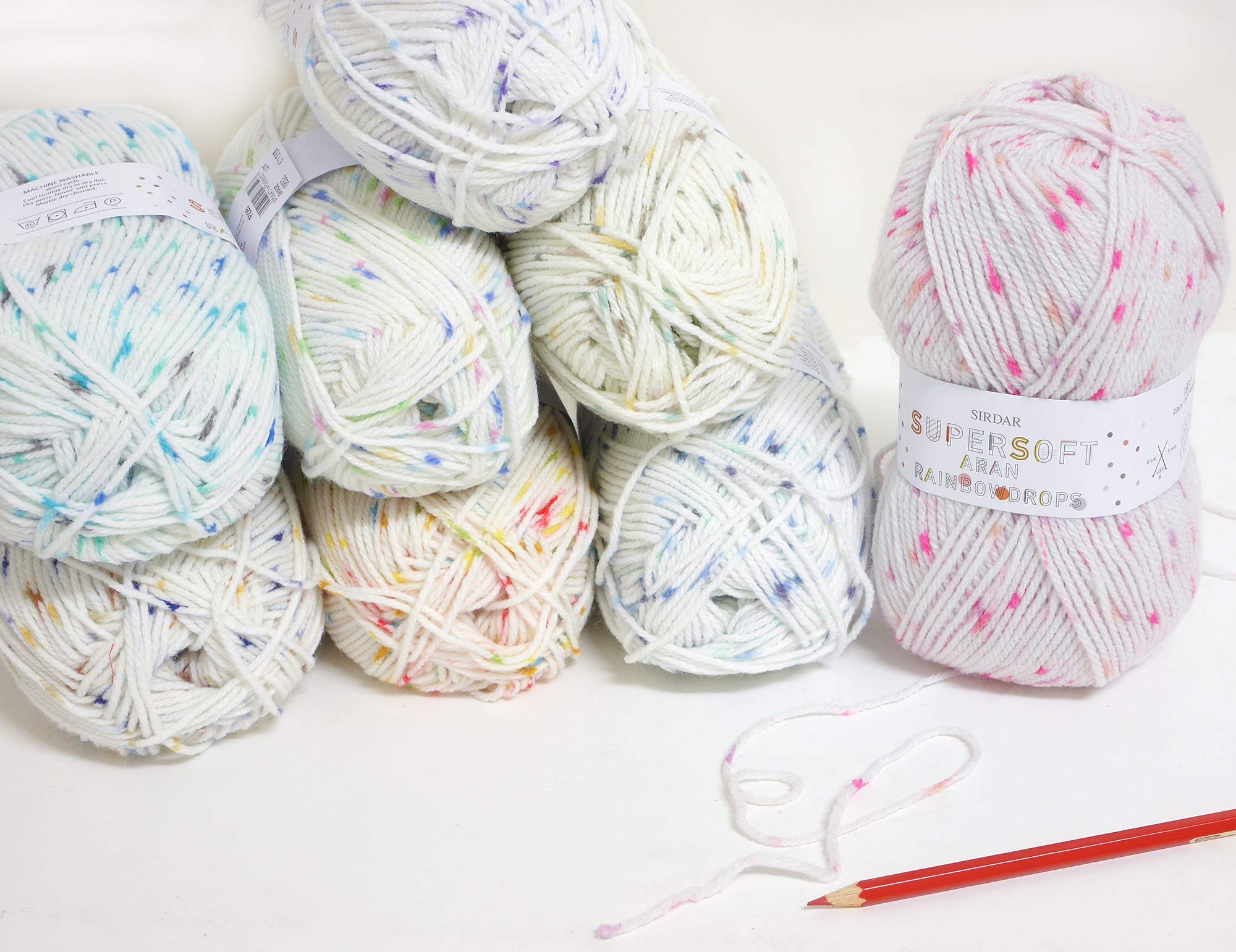 Sirdar Supersoft Aran Rainbow Drops - 100g After Eight (854)