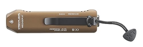 Streamlight 88813 Wedge XT 500-Lumen Slim Everyday Carry Flashlight, Includes USB-Cord, Pocket Lanyard, Coyote