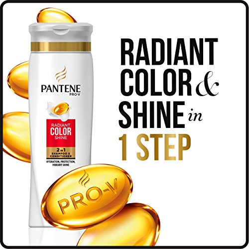 Pantene Radiant Color Shine 2 in 1 Shampoo and Conditioner 12.6 Fl Oz (Pack of 2)