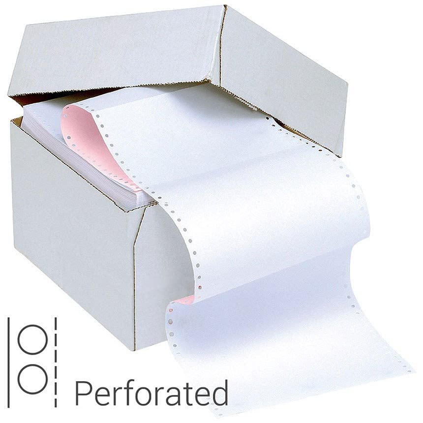 Q-Connect KF02708 11 x 9.5 inches 2-Part NCR Plain Listing Paper - White/Pink, Pack of 1000
