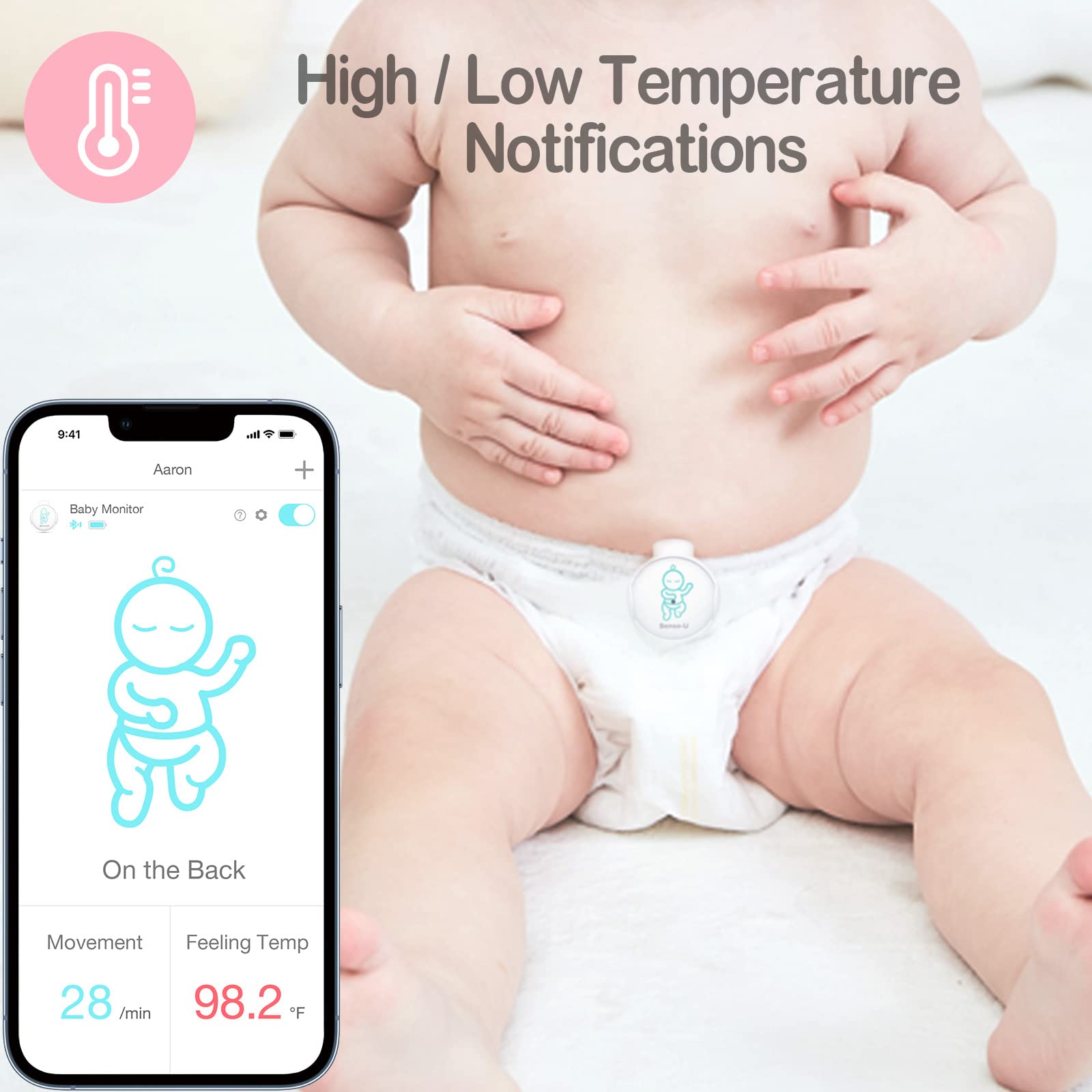 Sense-U Smart Baby Monitor + Baby Swaddle