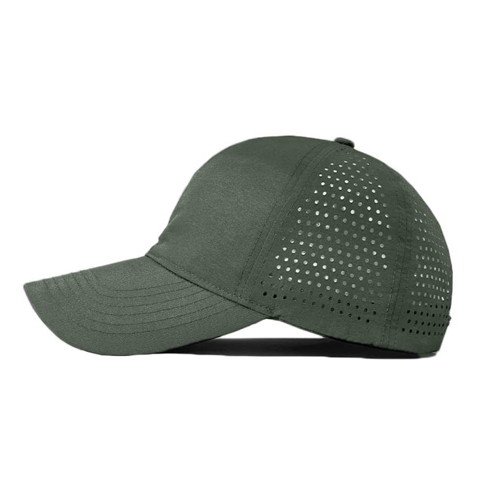 Oversize XXL Baseball Caps,Quick Dry Mesh Sports Hat for Big Heads 22"-25",Waterproof Lightweight Running Sun Hat. (ArmyGreen)