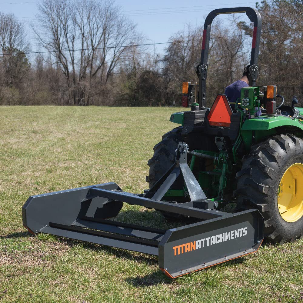 Titan Attachments 7 FT Land Leveler and Grader for 3 Point Tractor Fits Cat 1 and Cat 2