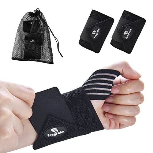 Wrist Wraps with Thumb Support, 2 Pack Wrist Brace for Weightlifting, Gymnastics, Bodybuilding, Cross Training, Wrist Support for Men, Women and Kids - Includes Free Mesh Carry Bag