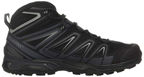 Salomon X Ultra 3 MID Gore-TEX Hiking Boots for Men, Black/India Ink/Monument, 8.5