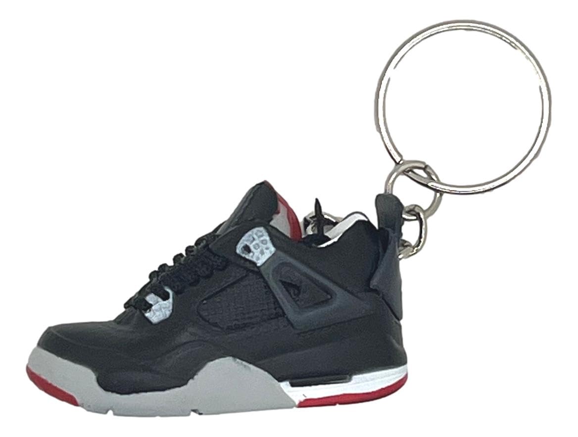 Platinum Athletics Retro Sneaker Key Chain (2 Shoes) (4Bred)