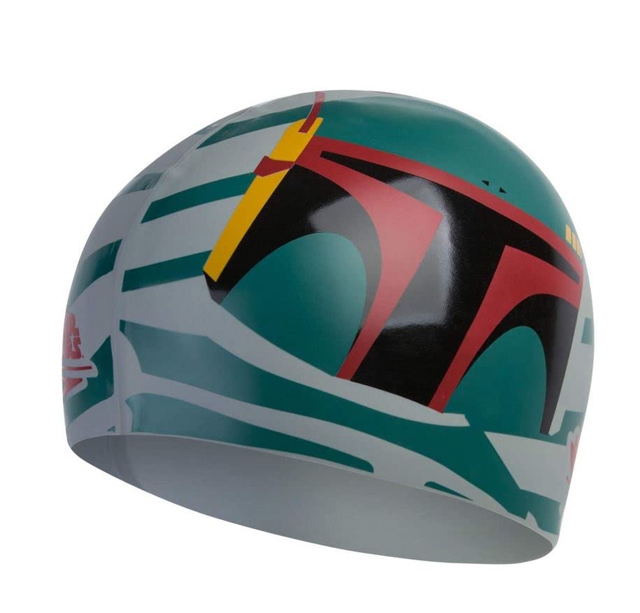 Speedo Unisex's Star Wars Print Cap Boba Fett Swimming, Grey/Green/Red, One Size