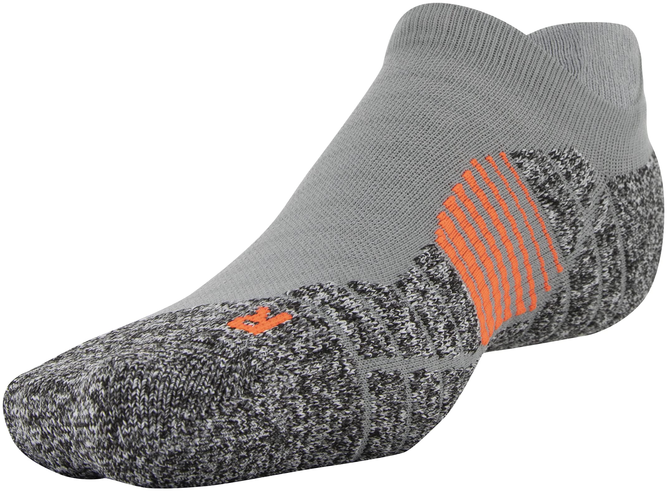 Under Armour Adult Elevated+ Performance No Show Tab Socks, 3-Pairs, Concrete Assorted, Large