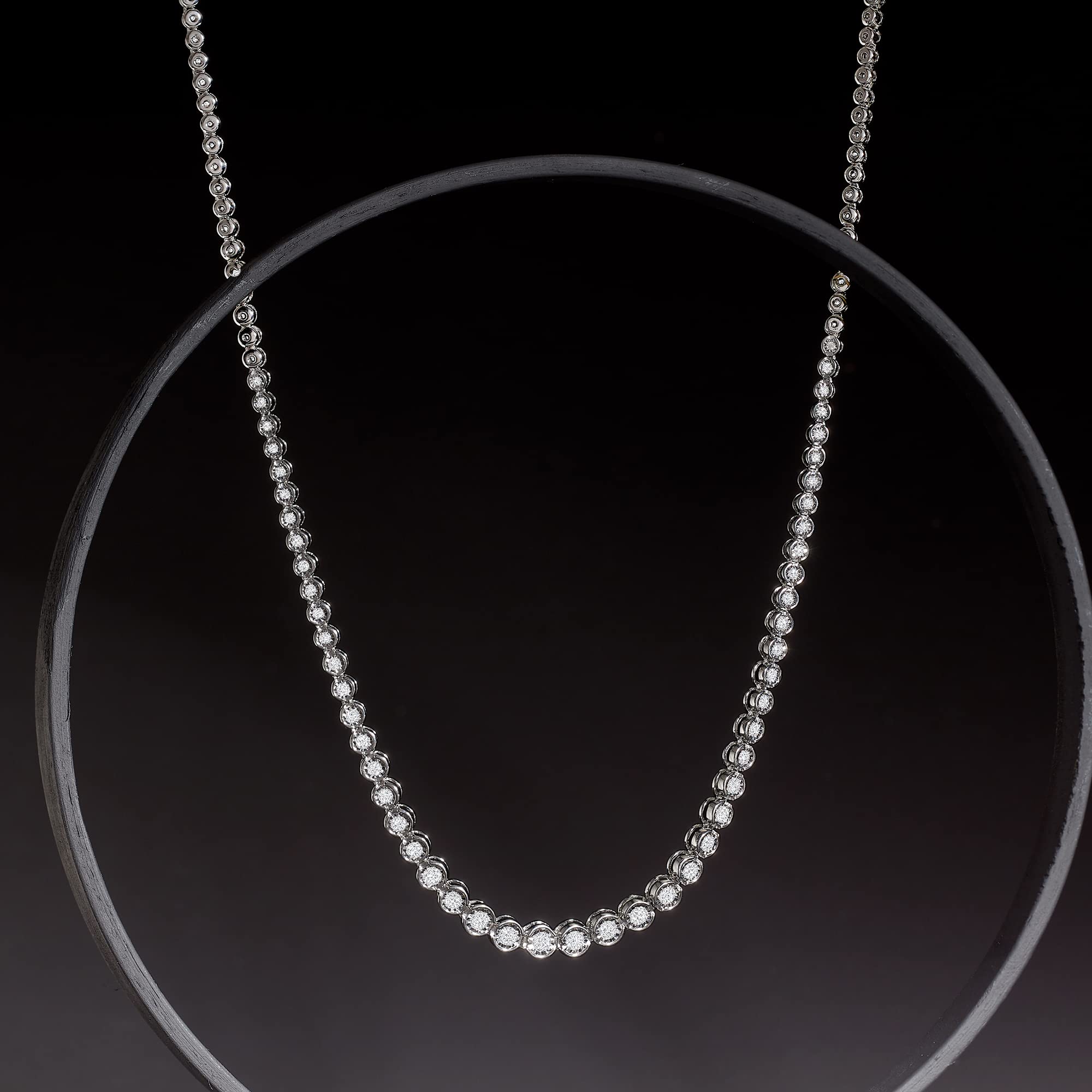Ross-Simons 1.50 ct. t.w. Bezel-Set Diamond Necklace in Sterling