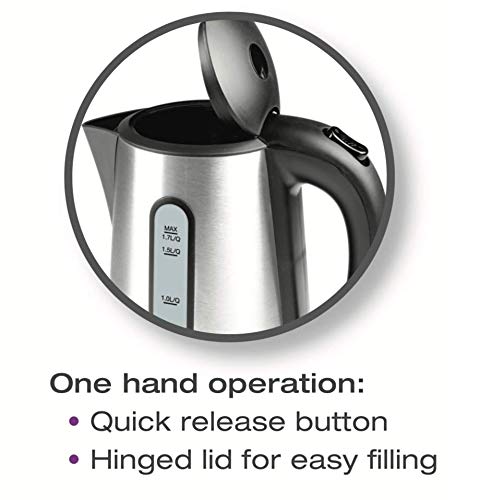 Salton Cordless Jug Kettle, 1.7 L, Stainless Steel