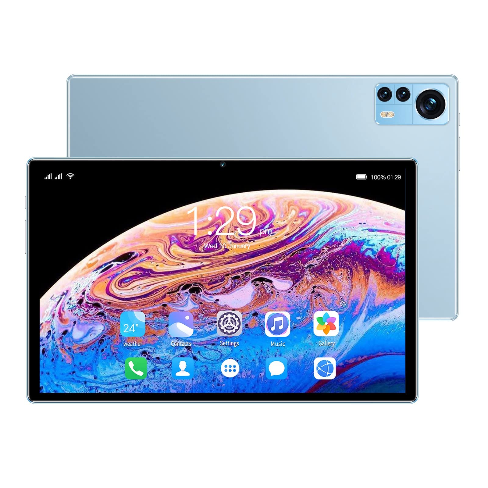 Septpenta 10in Table, Android 11 Tablets, 8G RAM 128G ROM, 128GB Expand, 1200X1920 FHD Large Screen, Built in 7000mAh Lithium Battery, Dual Speaker, Bluetooth, WiFi, Dual Camera, GPS, Blue(US)