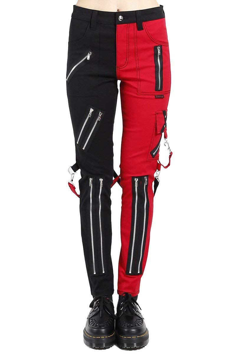 Tripp Ladies Split Leg Bondage Pants [Black/Red] 7/28