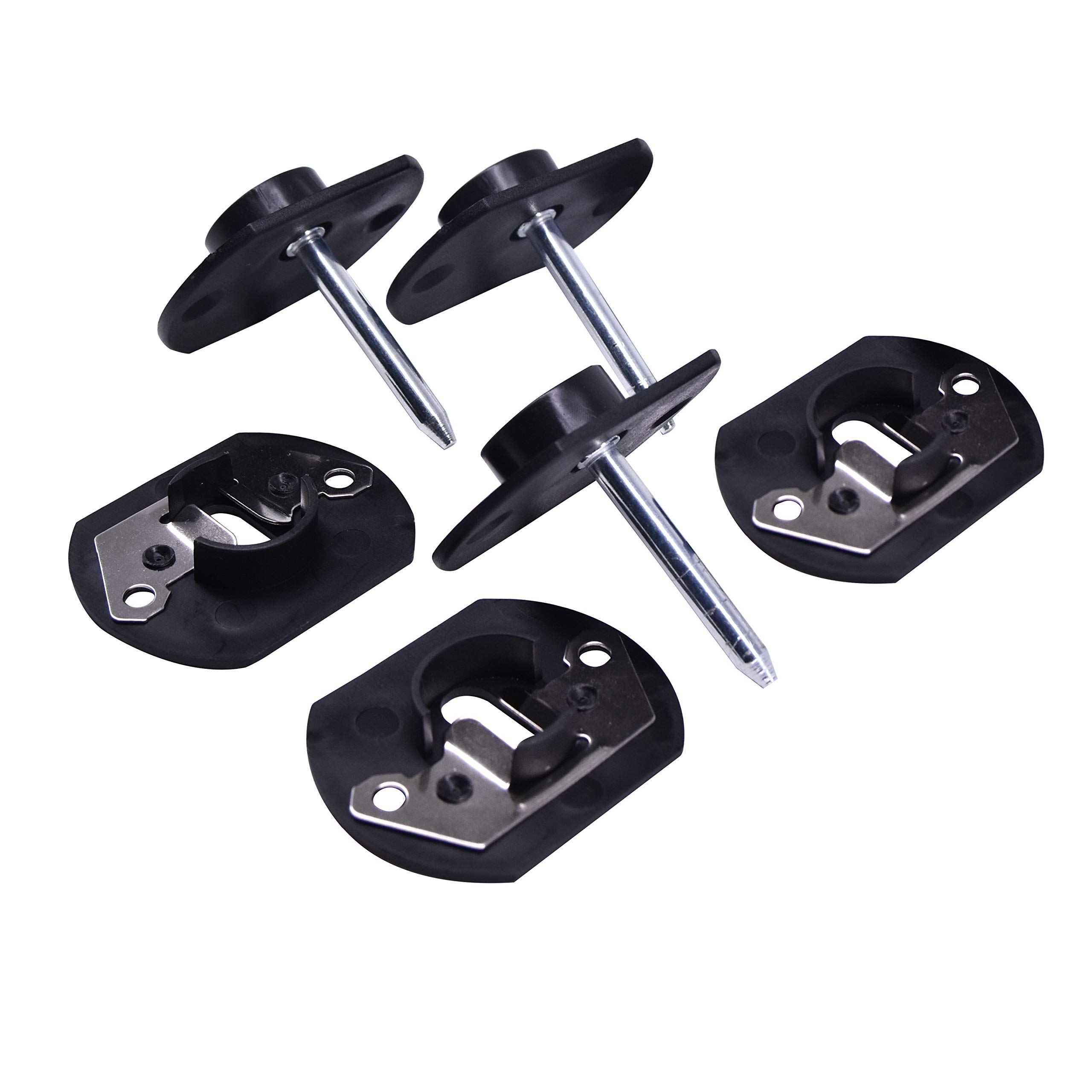 Yoogu 4 Sets Furniture Connector Pin Style Replacements Part Sofa Couch Sectional Connector Black