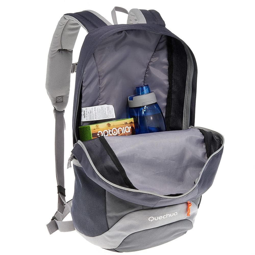 QUECHUA NH100 20L HIKING BACKPACK - BLACK/GREY