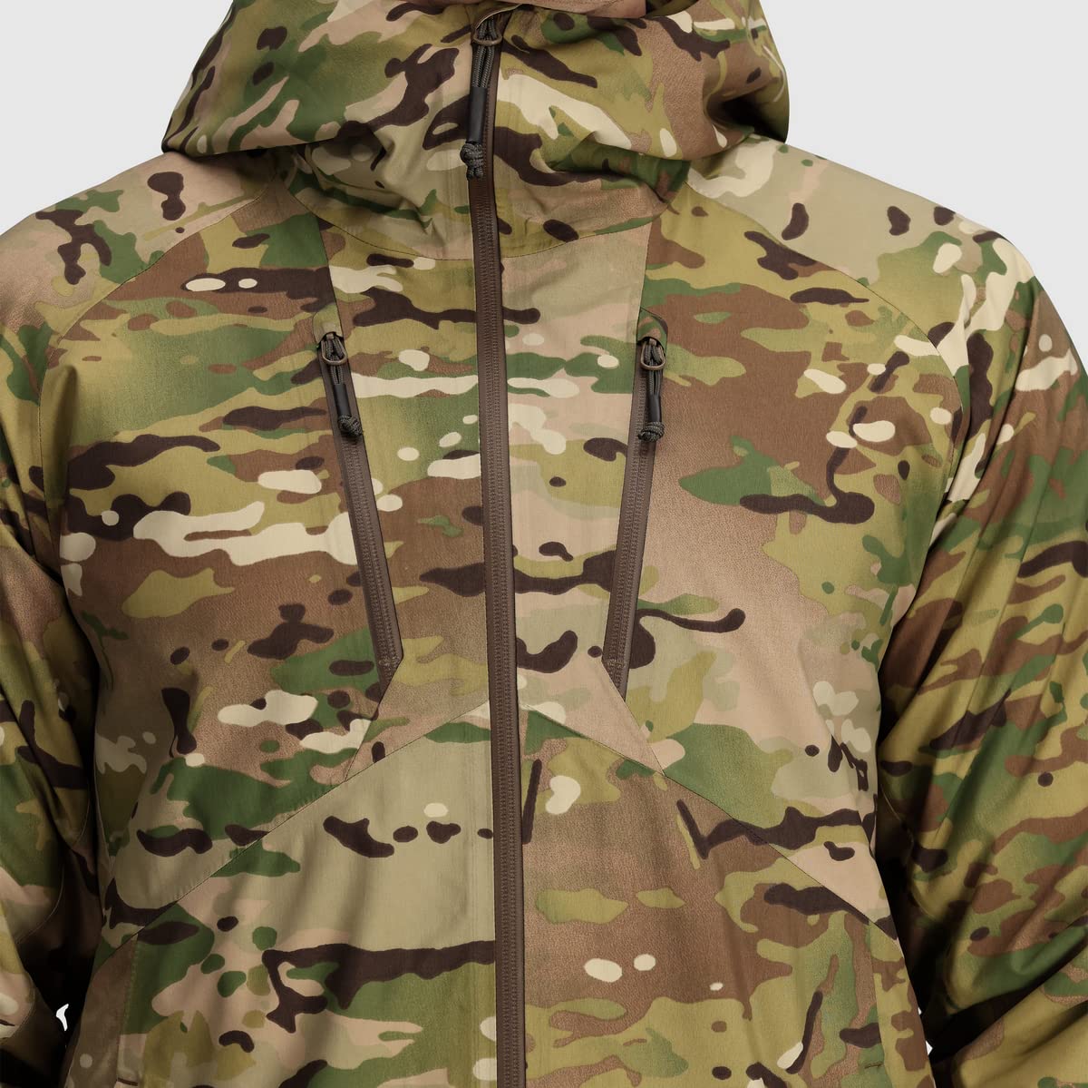 Outdoor Research - OR Pro Allies Microgravity Jacket - Multicam - Lightweight Camo Rain Jacket, Waterproof, Helmet Compatible