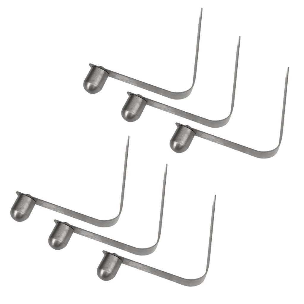 Super SW 6 Piece 8mm Kayak Paddle Tent Pole Push Button Spring Snap Clips Spring Locking Pin Spring Snap Clips Tube Locking Pin Clips for Camping Kayak Paddle Tent Pole Replacement