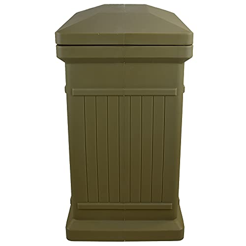 RTS Home Accents ParcelWirx Premium Vertical Storage Cabinet/Package Delivery Box with Lift Off Lid, Oak