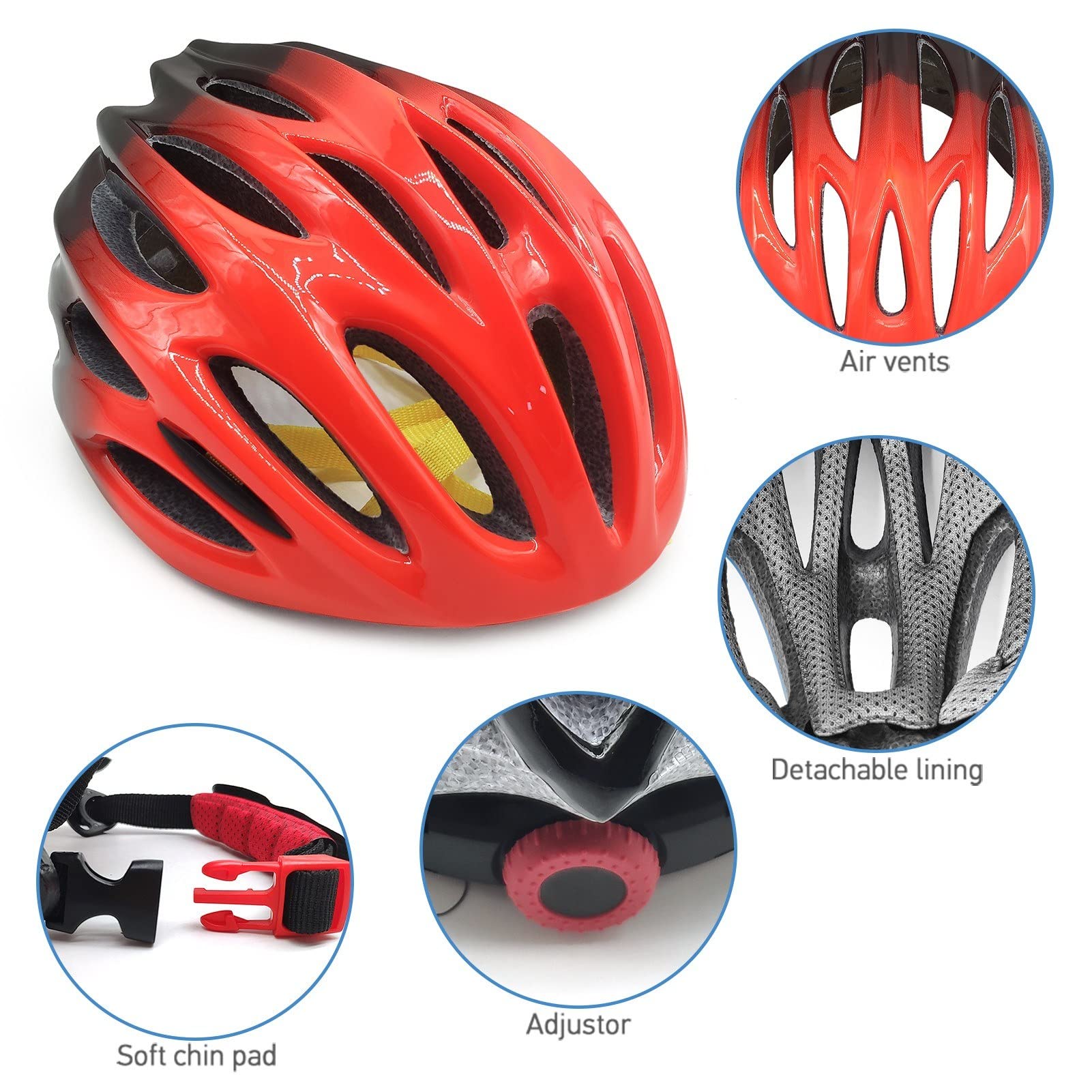 Ultralight Cycling Helmet Adjustable Bike Bicycle Helmet for Women Men CE Certified Mountain Road Bicycle Helmet