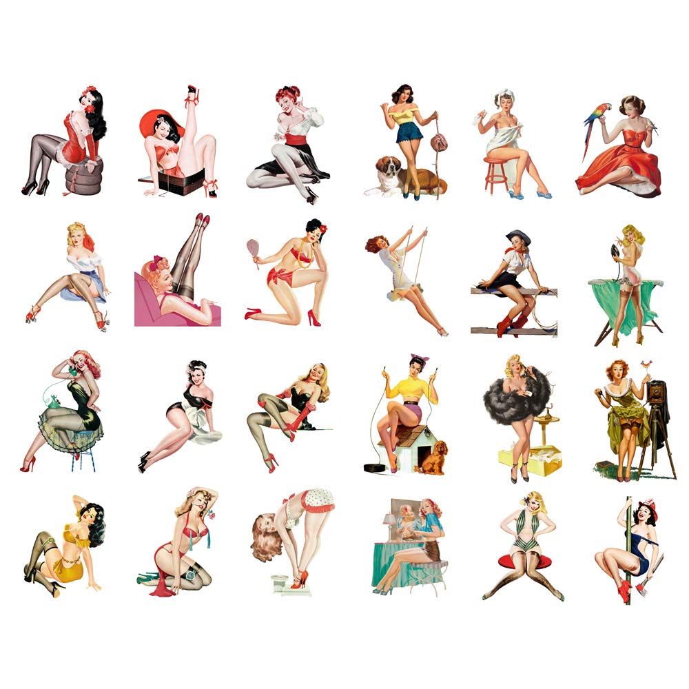 Seasonstorm Vintage Beauty Girls Precut Waterproof Decoration Notebook Planner Stickers Scrapbooking Diary Sticky Paper Flakes (PK456)