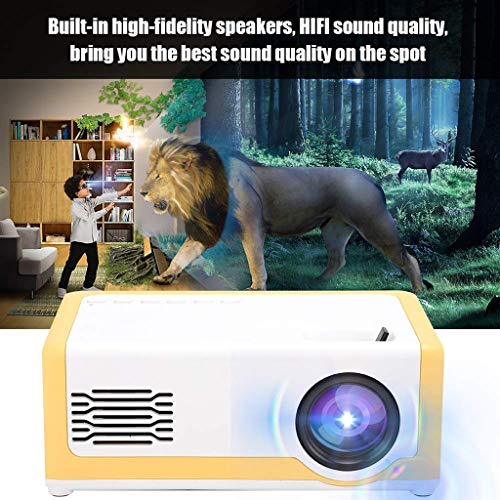 ZYZMH Portable Movie Projector, Video Games, Full HD Picture, LCD Home Cinema Projector Media Player