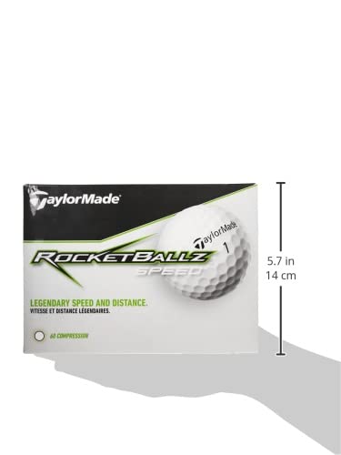 TaylorMade Golf Men's Rocketballz Speed, White, 1 Golf Ball