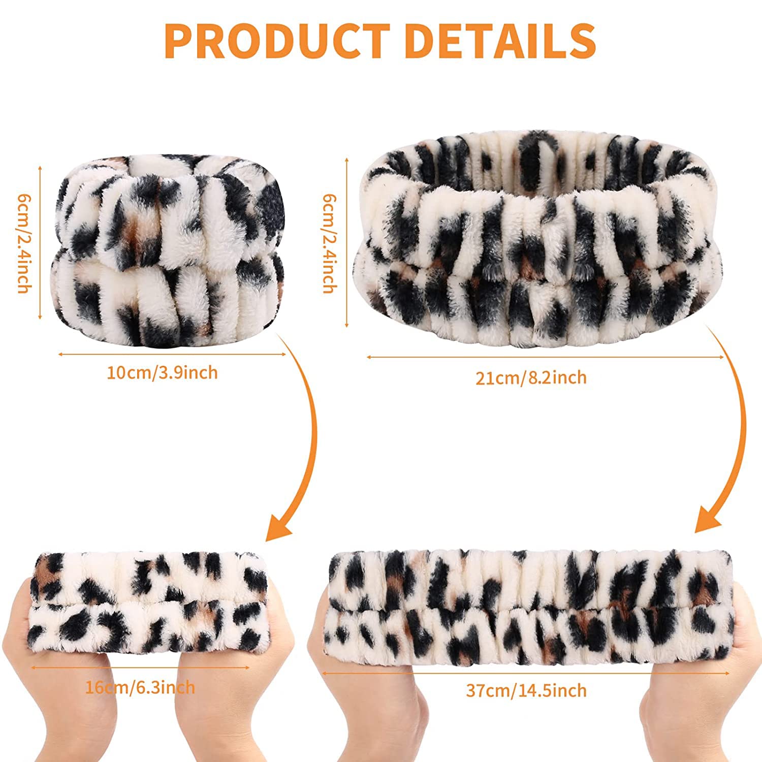 Yukago Headband and Wristband Set for Washing Face Keep Water from Running Down Your Arms 5 Pack
