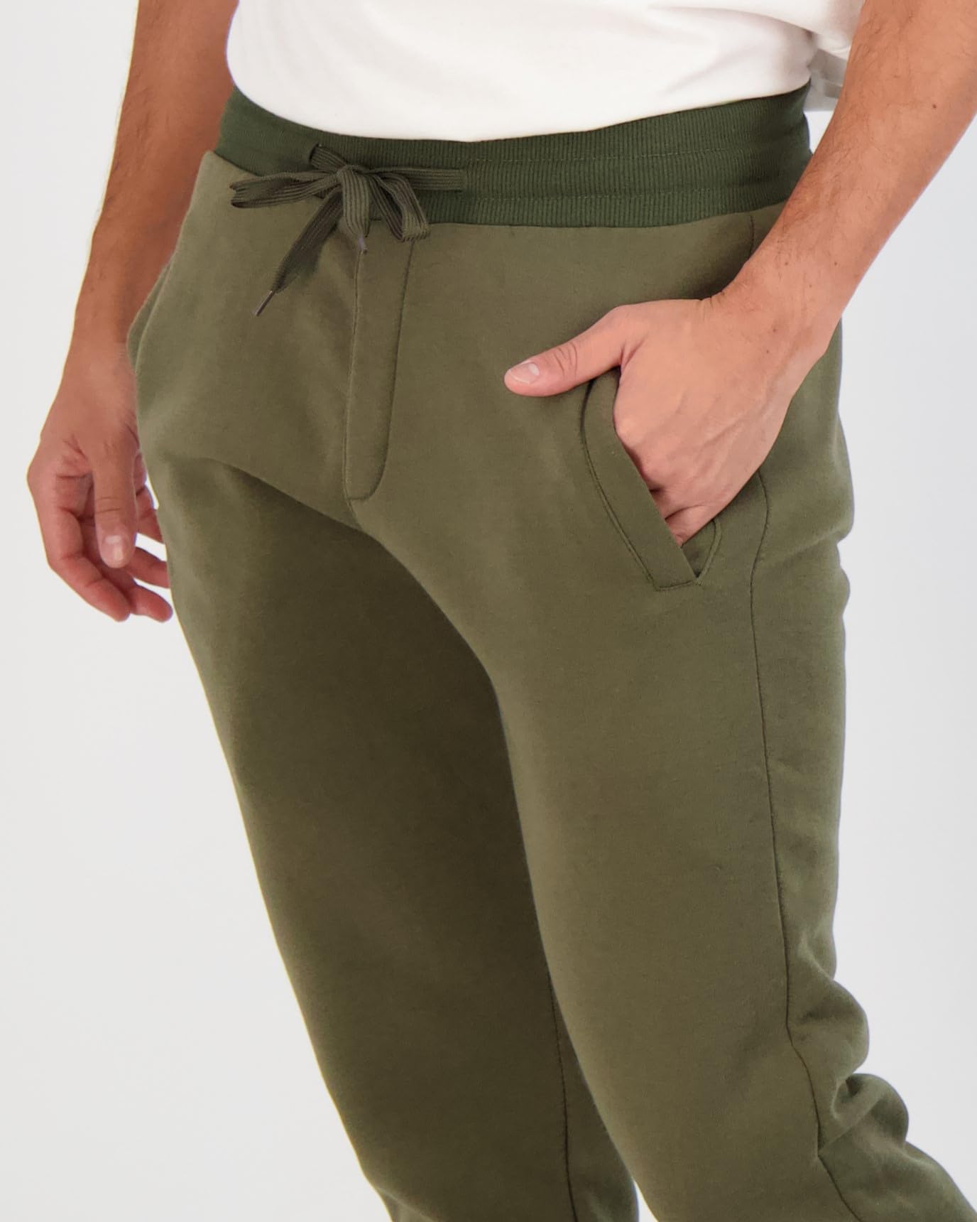 Real Essentials Mens Joggers Sweatpants Fleece Pants Sweat Clothing Pockets Baggy Elastic Cuffed Workout Bottom Athletic Soft Warm Winter Jogging Gym Active Track Work Tapered, Set 1, L, Pack of 3
