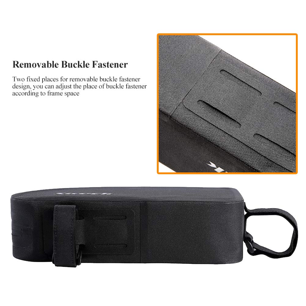 Sireck Bike Bag Waterproof Front Top Tube Bicycle Frame Bag Cycling Phone Bag Pannier Pouch Riding Accessories (L)