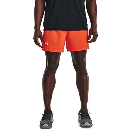 Under Armour Men's Launch 5-inch Shorts, (829) Papaya/Papaya/Reflective, Medium