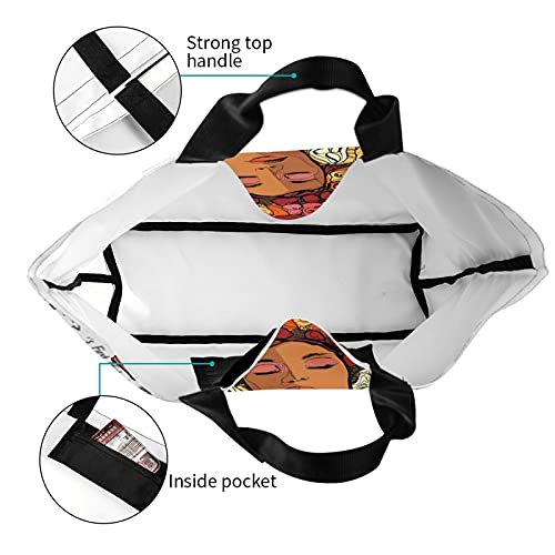 Wtonlaide African Abstract Beauty Shoulder Bag 3d Printed Canvas Tote Bag Shopping Bag Tote Bag Woman