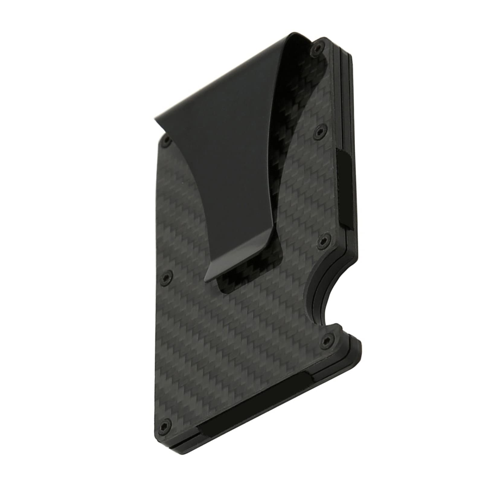 Yunnyp Minimalist Wallet for Men Carbon Fiber Wallet RFID Blocking Aluminum Slim Cash Credit Card Holder