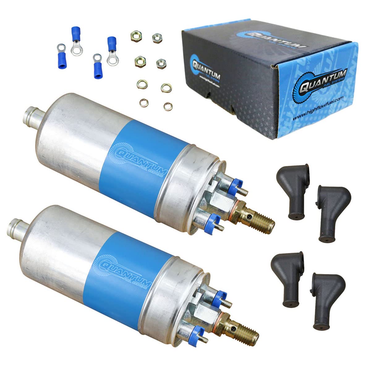 QFS Dual External EFI OEM Fuel Pumps Replacement for (1985-2002) Mercedes-Benz 200/230/260/280/300/400/420/500/560/600 E/SE/SL/SEL/CE/TE / E200/E320/E420/E500 / CL/S/SL 500/600