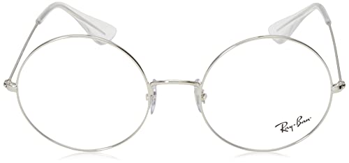 Ray-Ban RX6392 Ja-Jo Round Prescription Eyeglass Frames, Silver/Demo Lens, 50 mm
