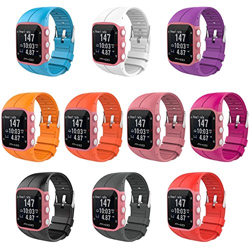 QGHXO Band for Polar M400/M430, Soft Adjustable Silicone Replacement Wrist Watch Band for Polar M400/M430 Watch (Black)