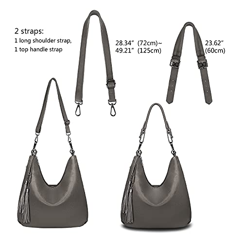 YALUXE Leather Shouldr Bag for Women Hobo Purses and Handbags Top Handle Tote Vintage Style