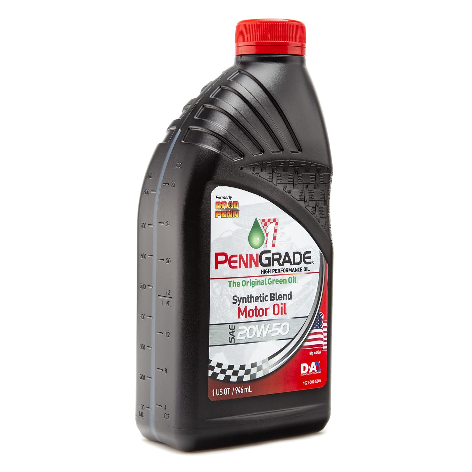 PENN GRADE 1, 71196, Synthetic Blend High Performance Oil SAE 20W-50, 1 Quart (12 Pack)