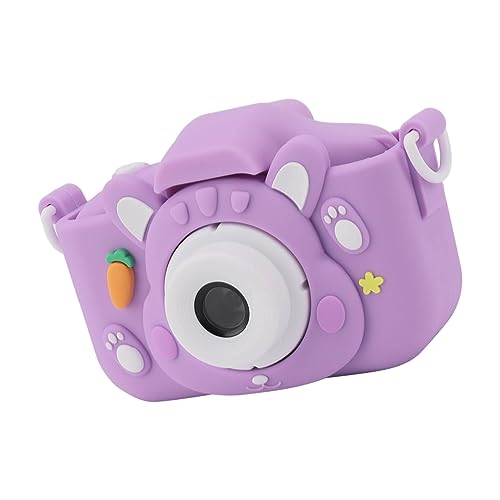 Selfie Camera Toy, Dual Lens 2.0in Screen Children Digital Camera with 32G Card for Boys Girls (Purple)
