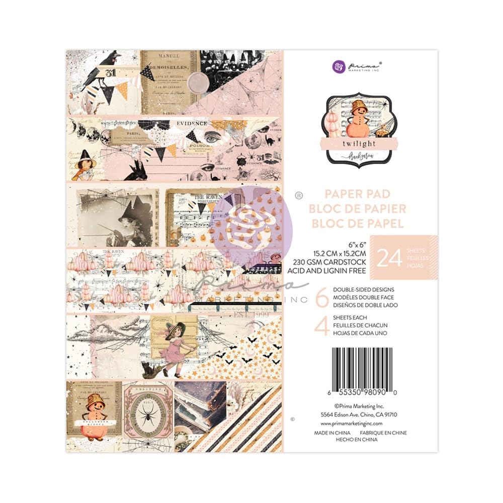 Prima Marketing Double-Sided Paper Pad 6"X6" 24/Pkg-Twilight By Frank Garcia FG980900