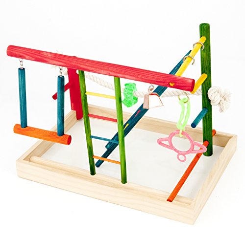 Penn-Plax Bird Life Wooden Playpen β Perfect for Cockatiels and Conures β Large