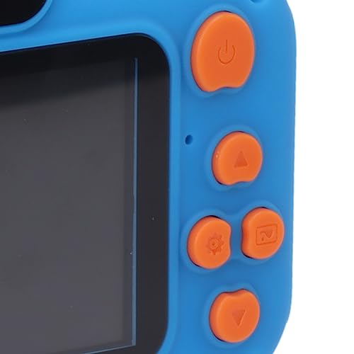 Selfie Camera Toy, Portable Front Rear Lens Kids Digital Camera USB Rechargeable with 32G Card for Outdoor (Blue)