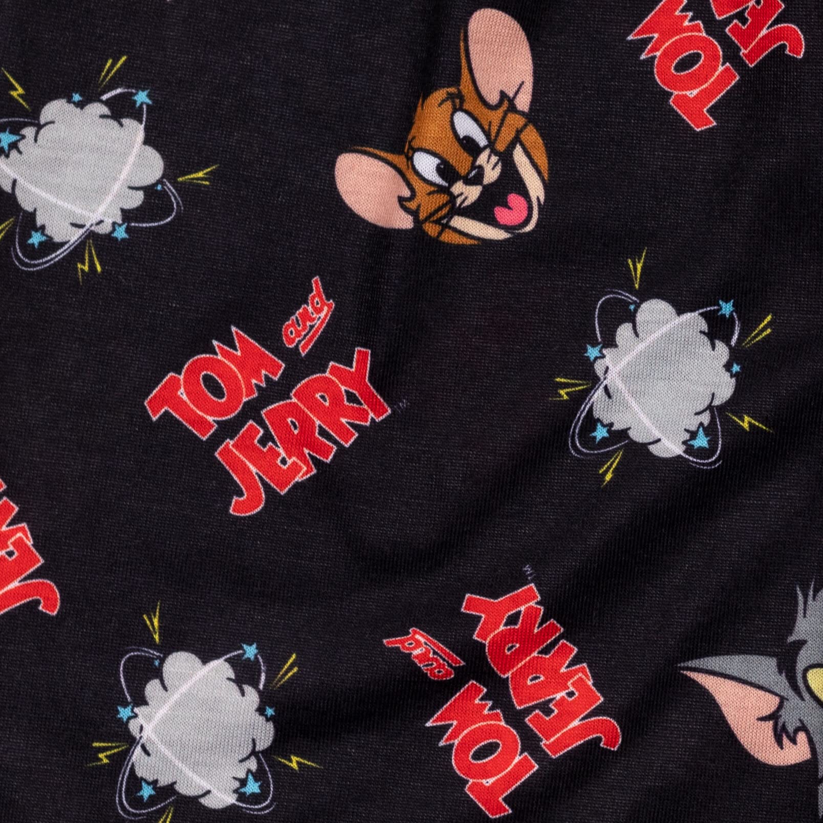 Tom and Jerry Looney Tunes Little Boys Pajama Shirt and Shorts Red/Black 4