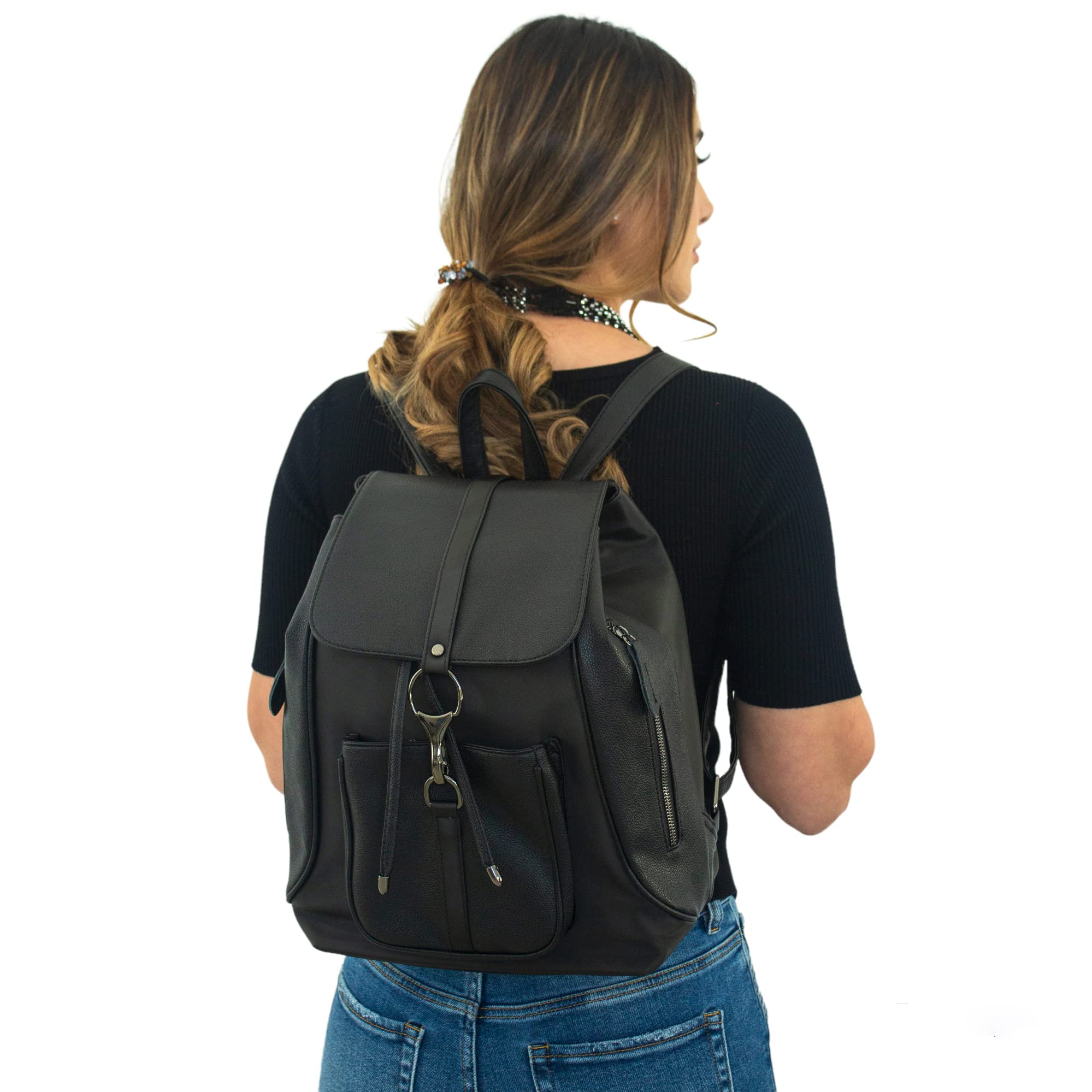 Womens Backpack Purse Vegan Leather Fashion for Daily Use, College, Work, Travel