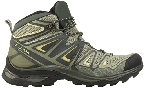 Salomon X Ultra MID 3 AERO Hiking Boots for Women, Shadow/Urban Chic/Bleached Sand, 8.5