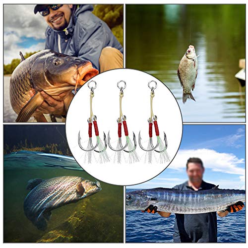 Yuuloo Multifunction Convenient 2set Fish Hook Reusable Incisive Lure Bait Barbed Hooks Kit Accessories Fishing Tools Easy to Clean(1)